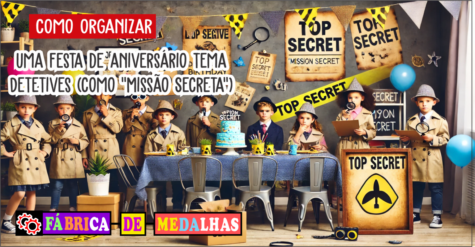 Como Organizar Uma Festa De Aniversário Tema Detetives: Missão Secreta ...